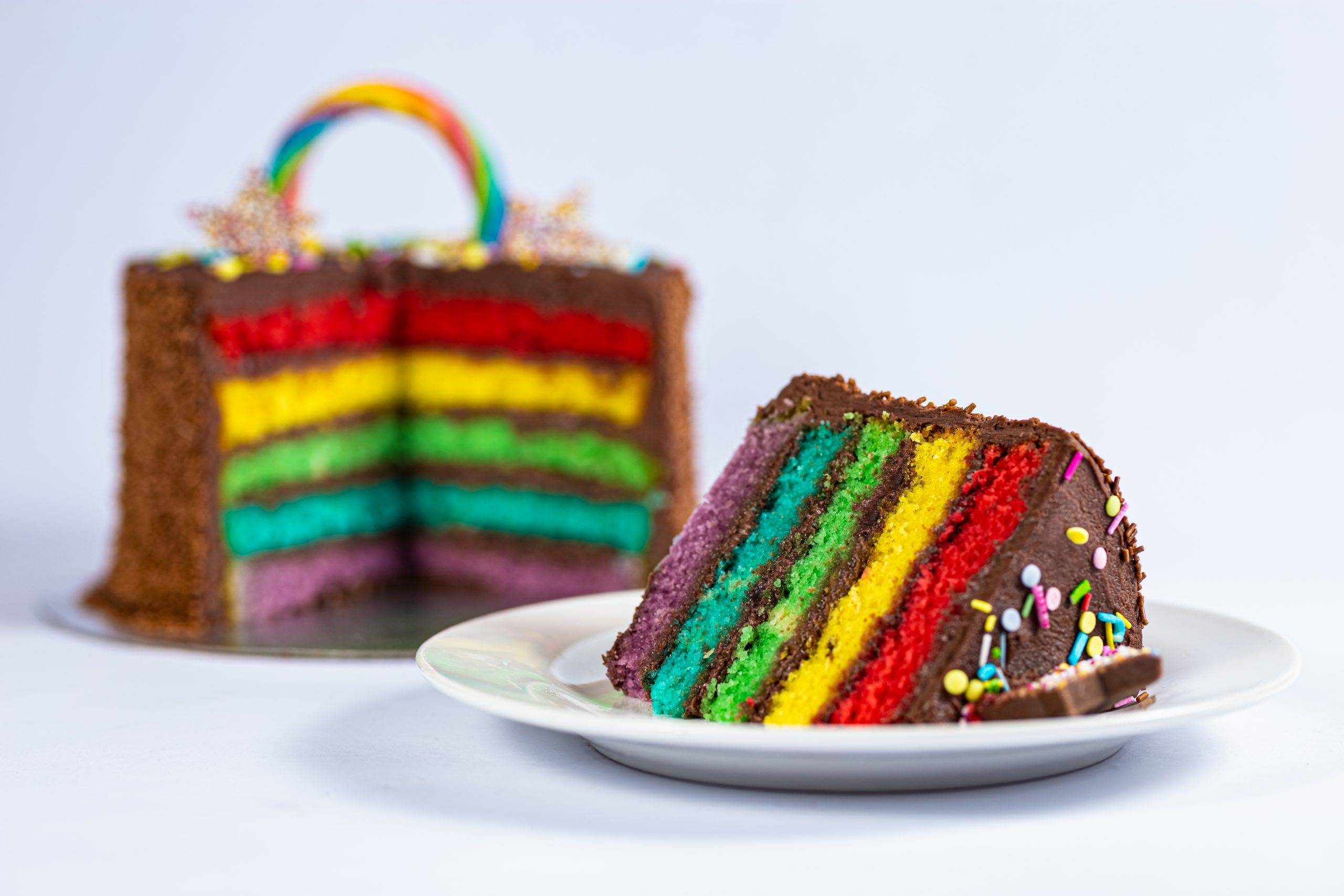 The Chocolate Rainbow Layer Cake | Rainbow Chocolate Cake Delivery ...